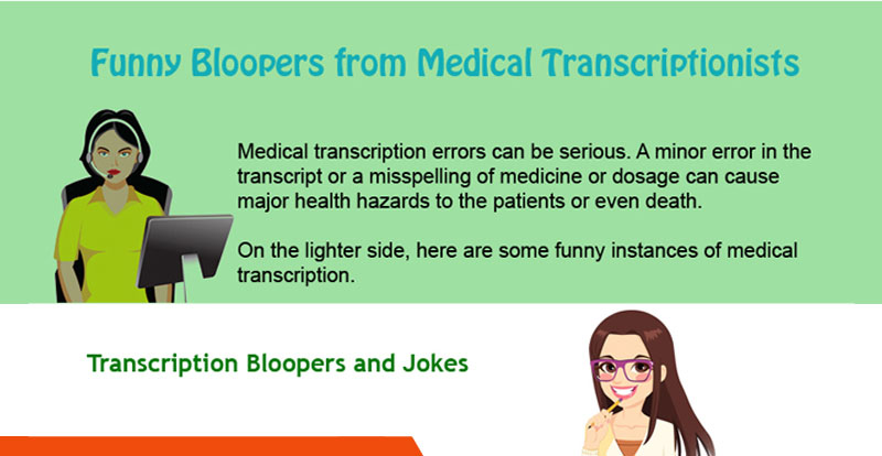 Funny Bloopers from Medical Transcriptionists | Infographic